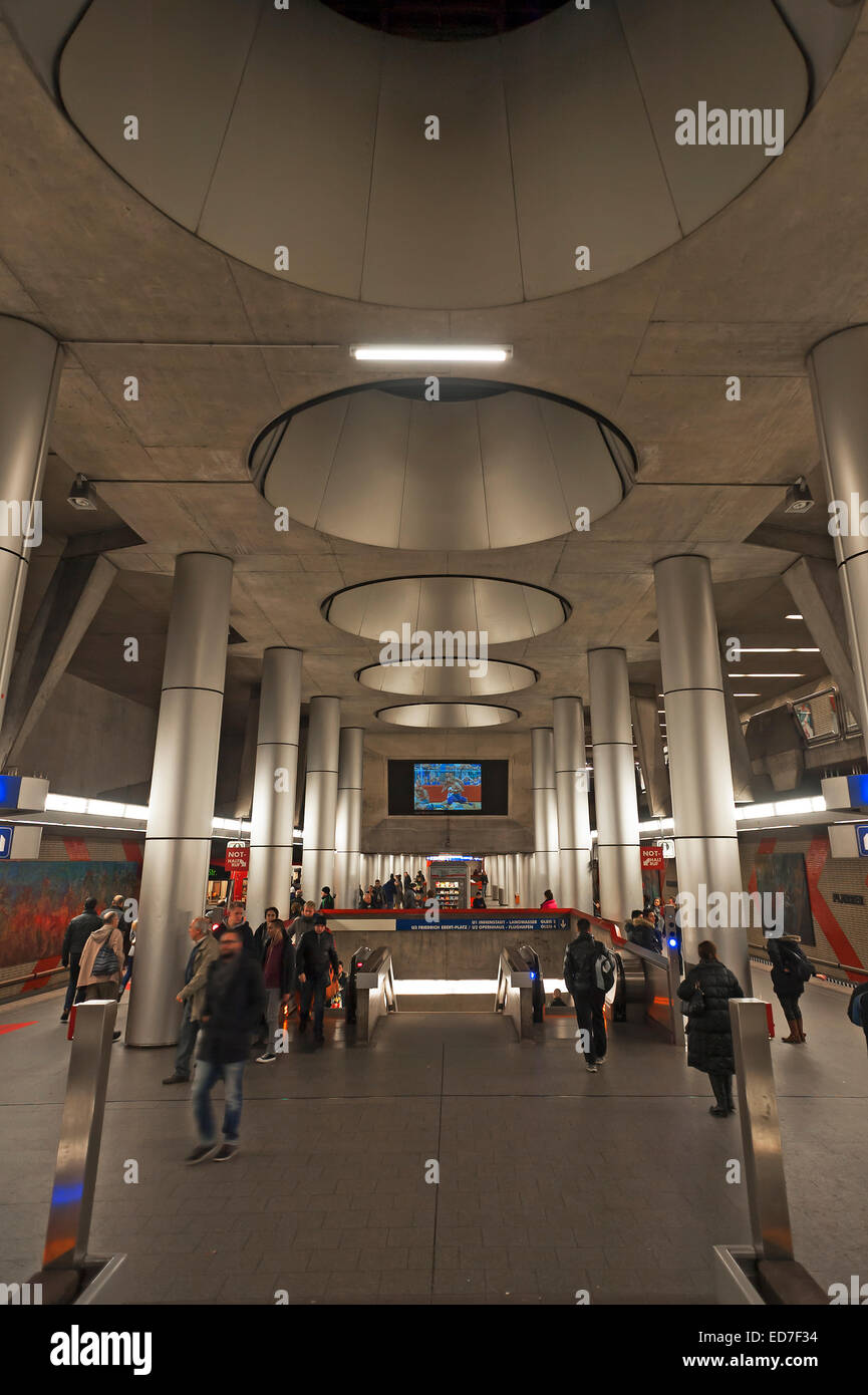 Metro station Am Plärrer, Nuremberg, Middle Franconia, Bavaria, Germany ...