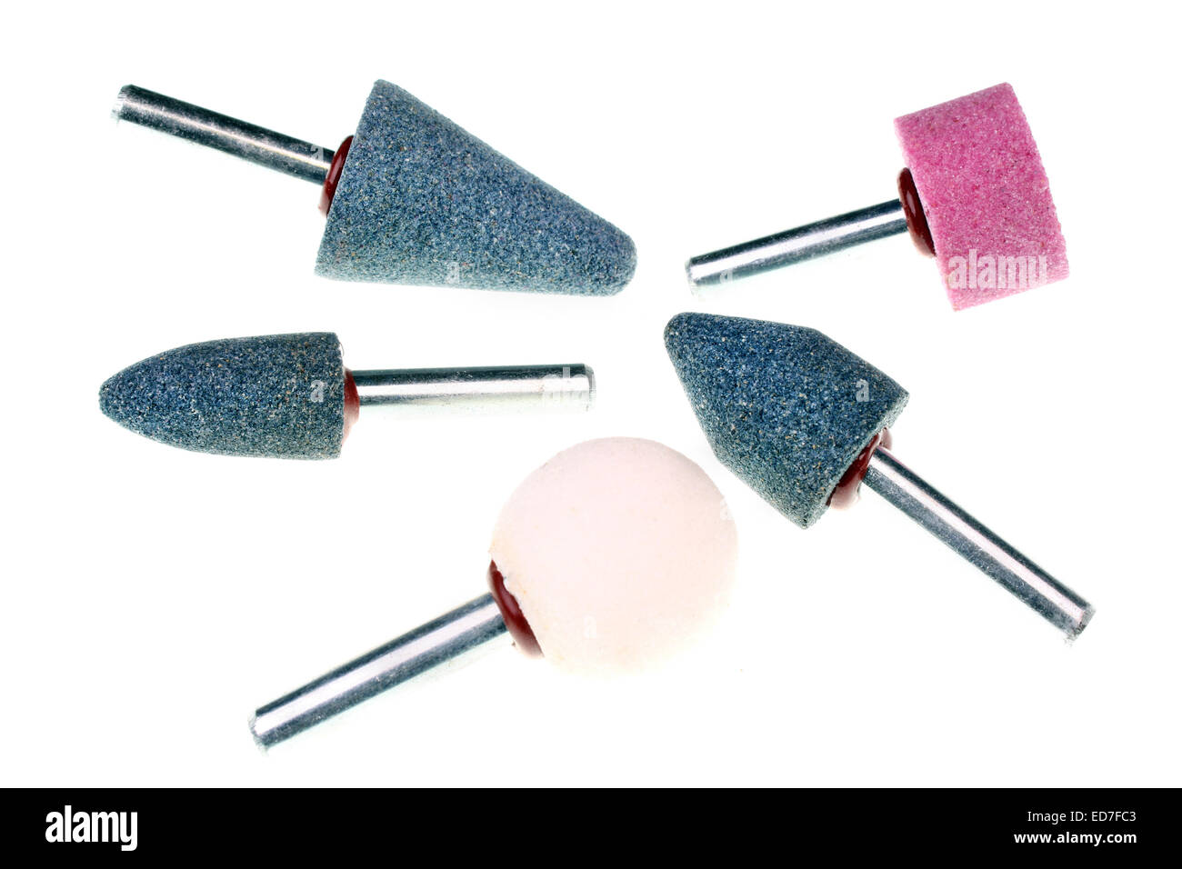 Abrasive sanding head on a white background Stock Photo - Alamy