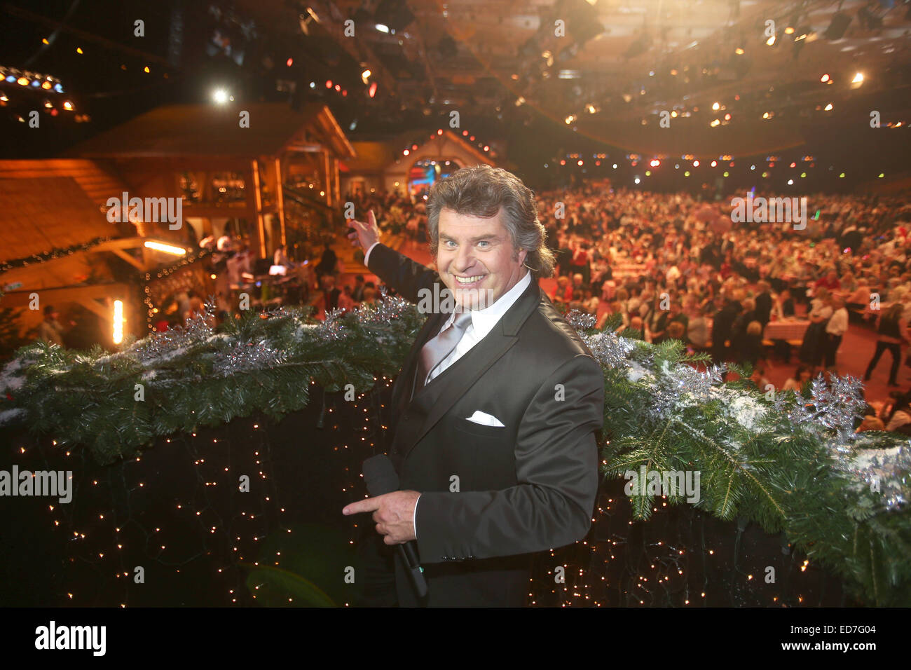 TV host Andy Borg performs during the final rehearsel of the show ...