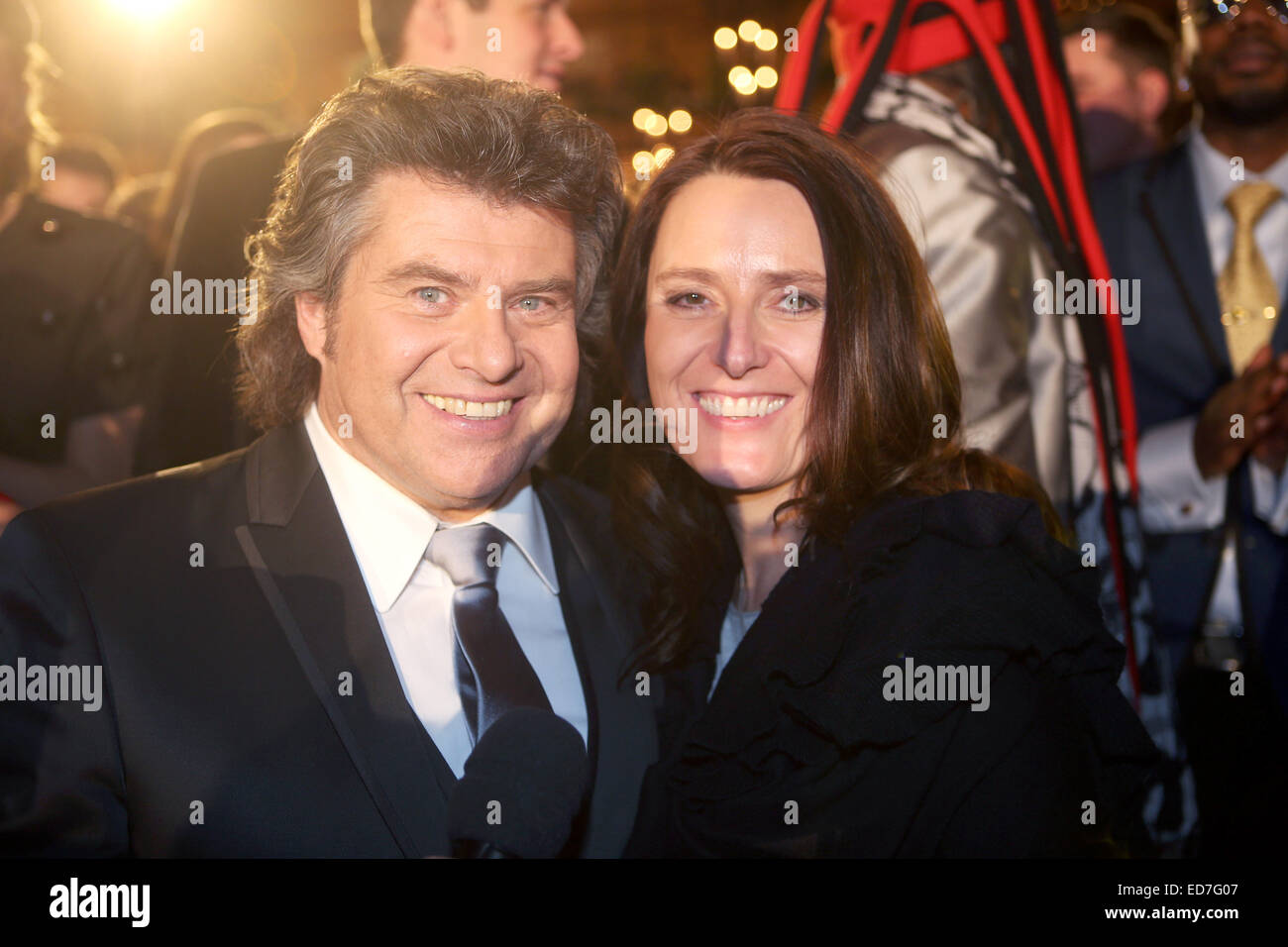 TV host Andy Borg and his wife Birgit pose during the final rehearsel ...