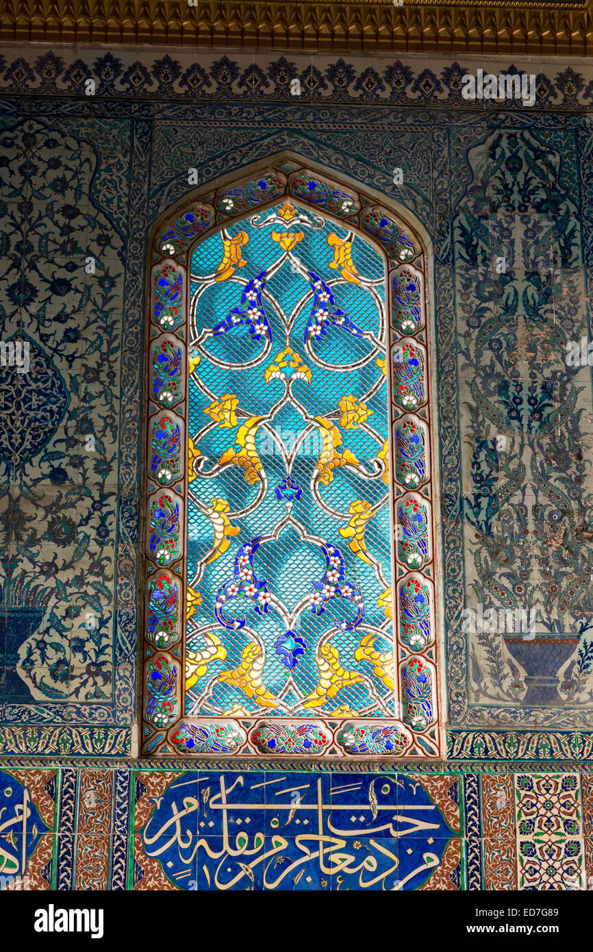 Stained Glass window in Privy Chamber of Crown Prince in Topkapi Palace ...