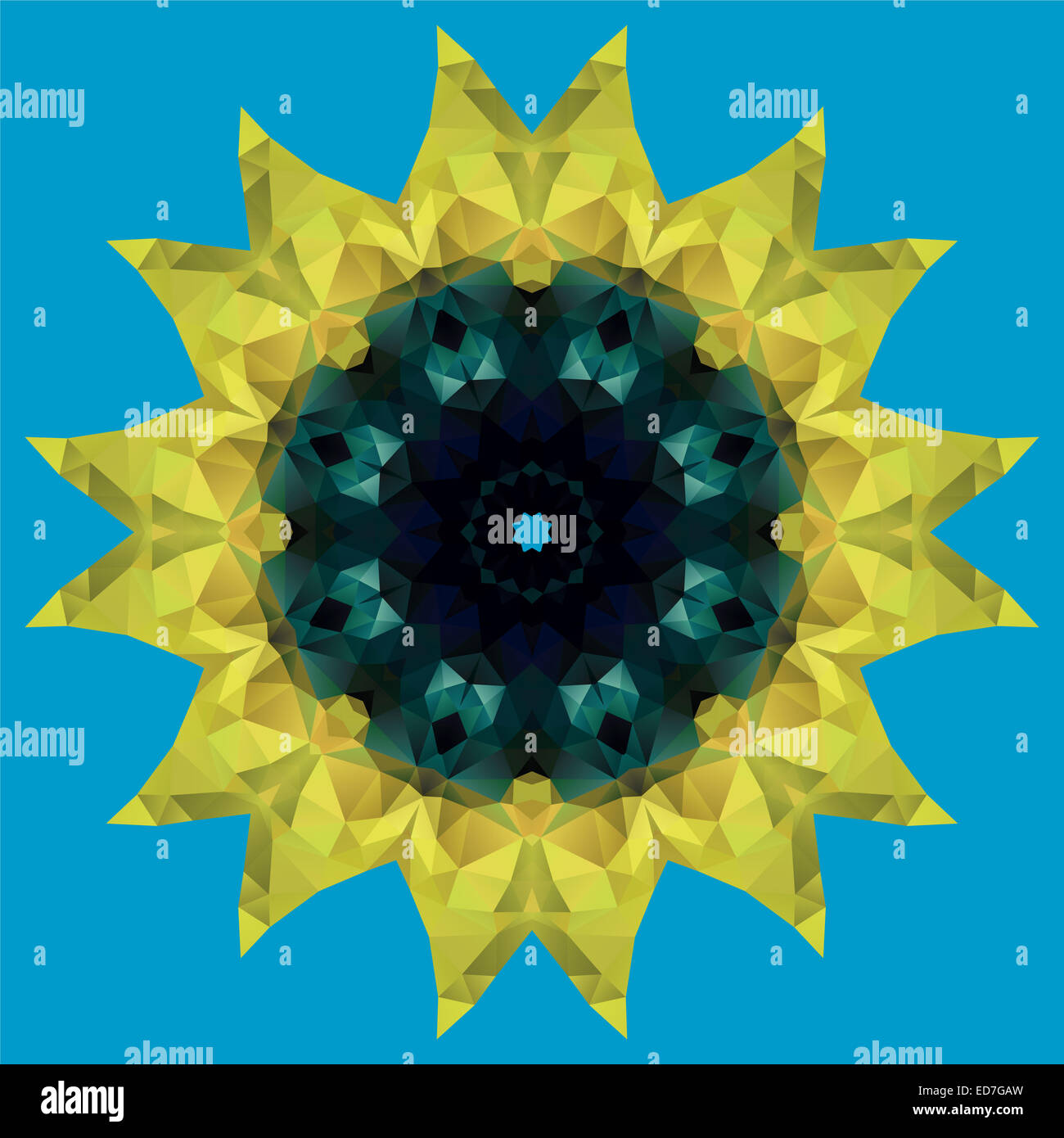 Mosaic sunflower hi-res stock photography and images - Alamy