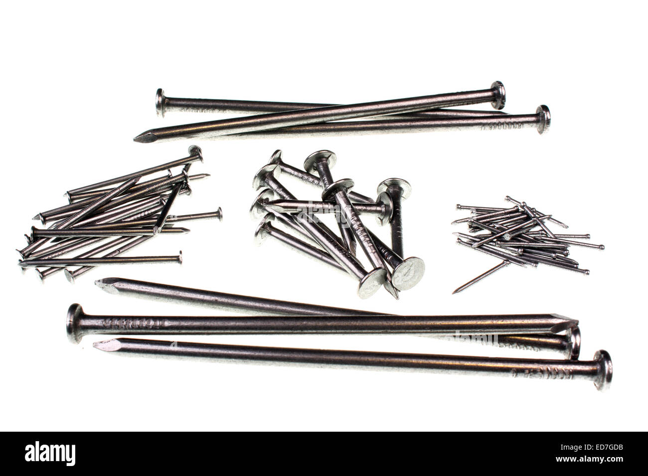 Nails tool on a white background Stock Photo - Alamy