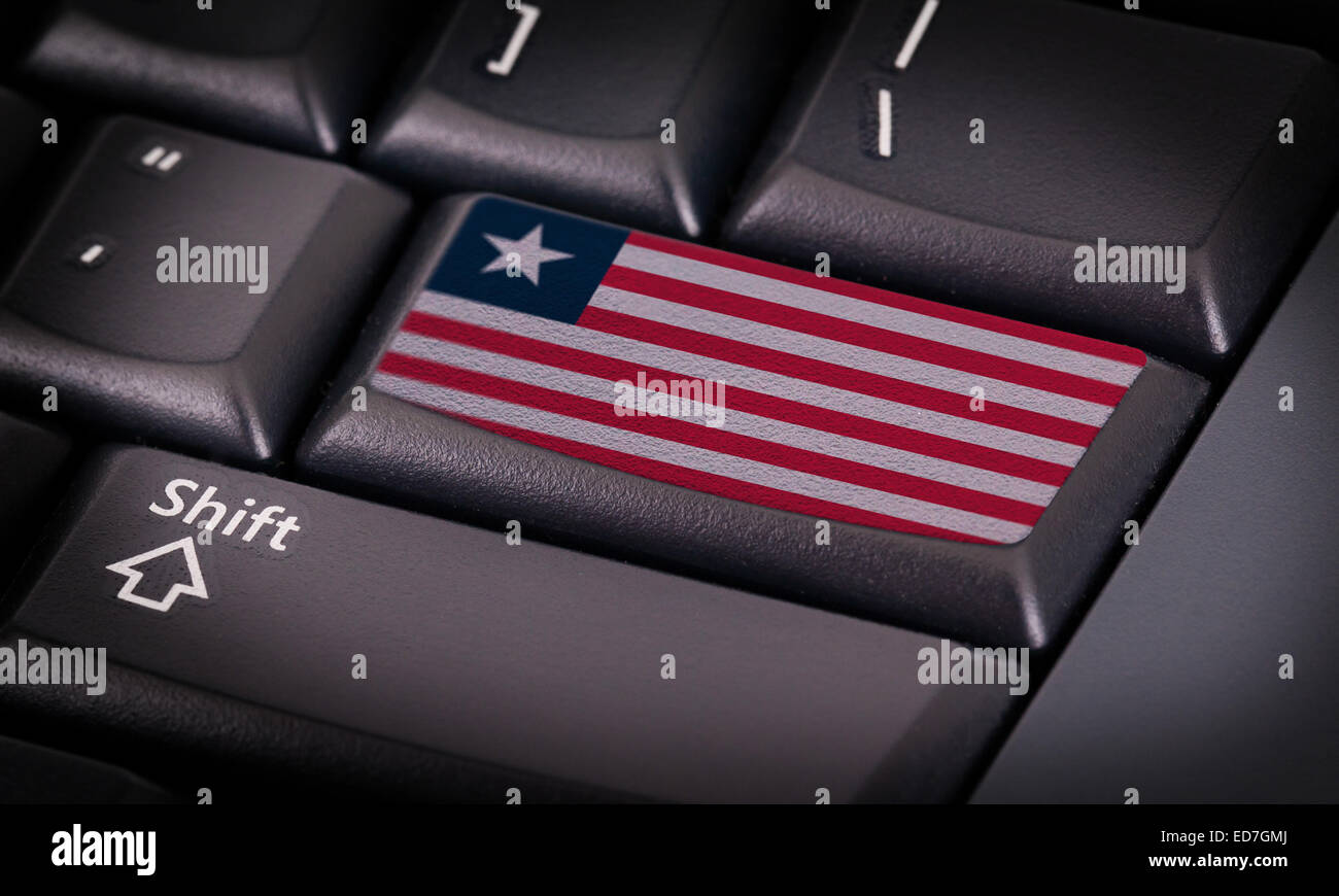 Flag liberia on computer hi-res stock photography and images - Alamy