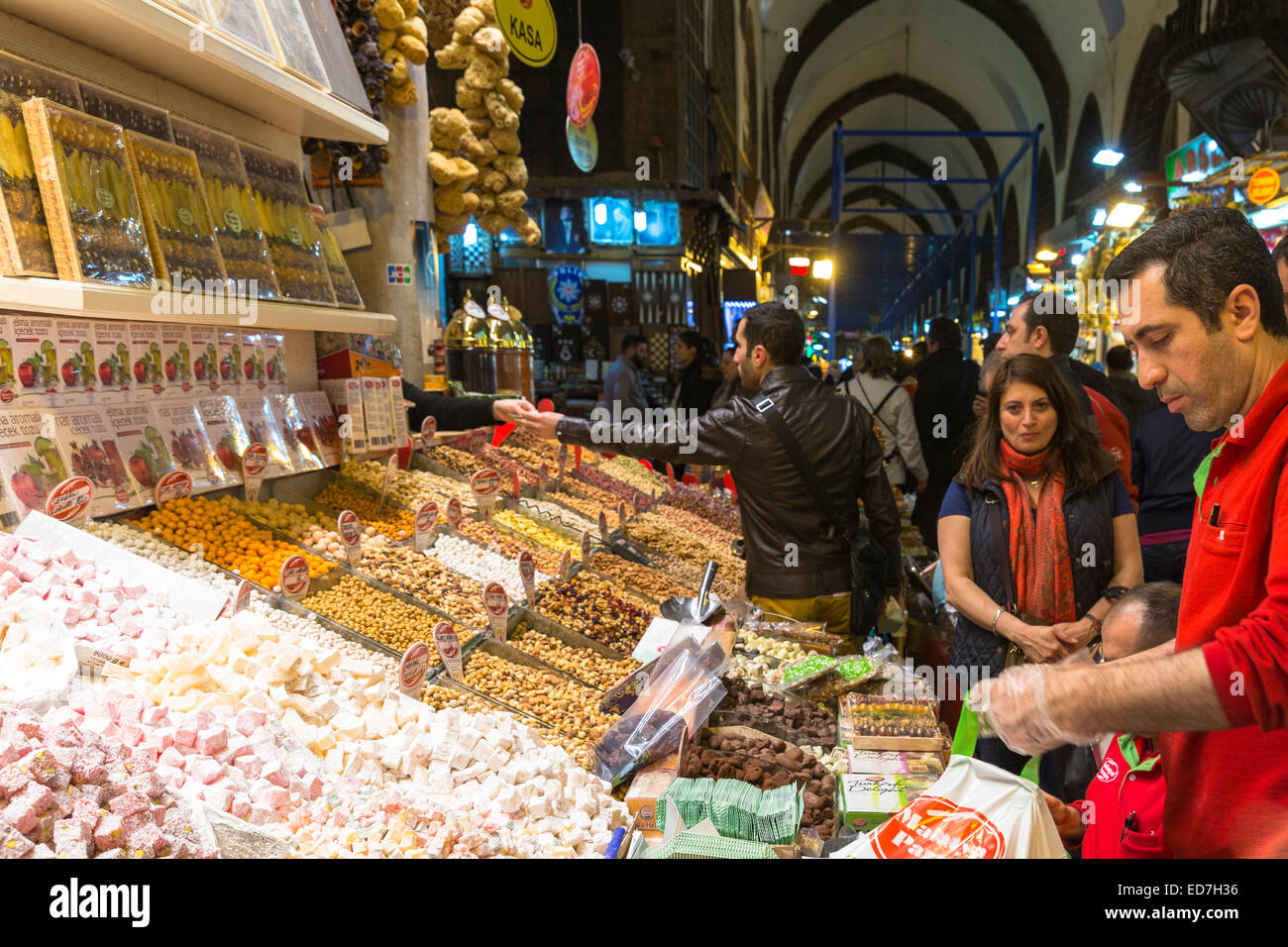 Market stall selling turkish delight hi-res stock photography and ...