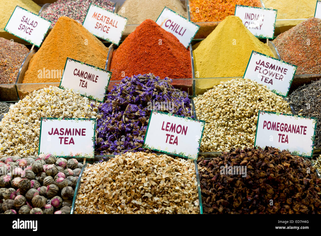 tea Jasmine Pomegranate Camomile spices Chilli Curry in Misir Carsisi ...