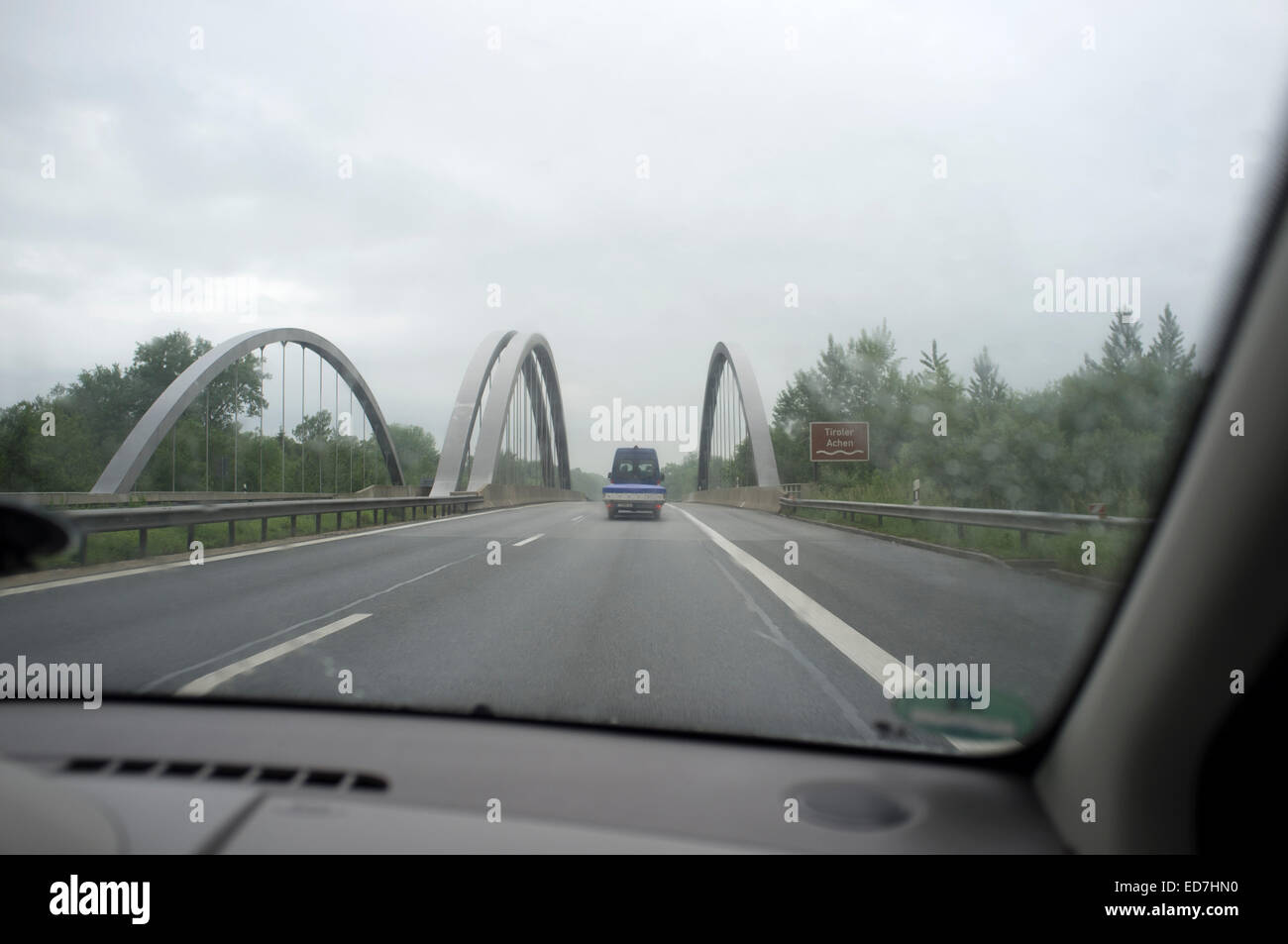 A9 Autobahn bridge over the Tiroler Achen river, Bavaria, Germany Stock ...