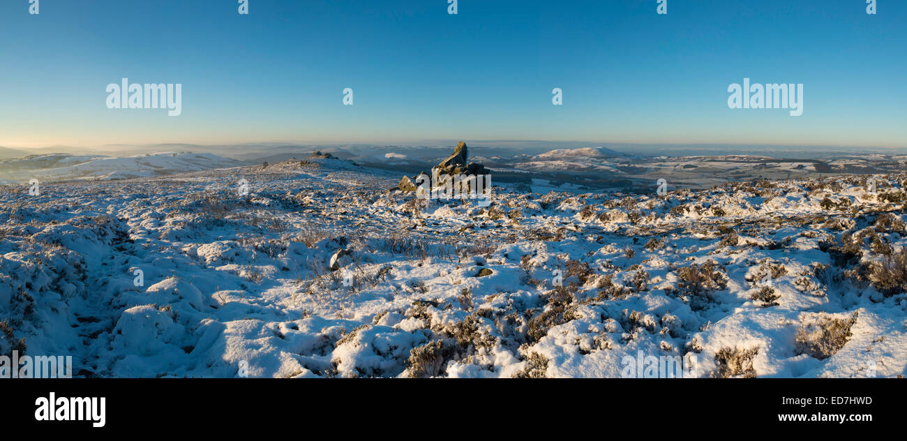 A panoramic view of the Stiperstones, Shropshire, England Stock Photo ...