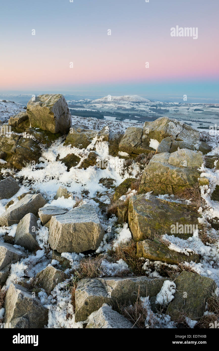 Corndon Hill, seen from the summit of the Stiperstones, Shropshire ...