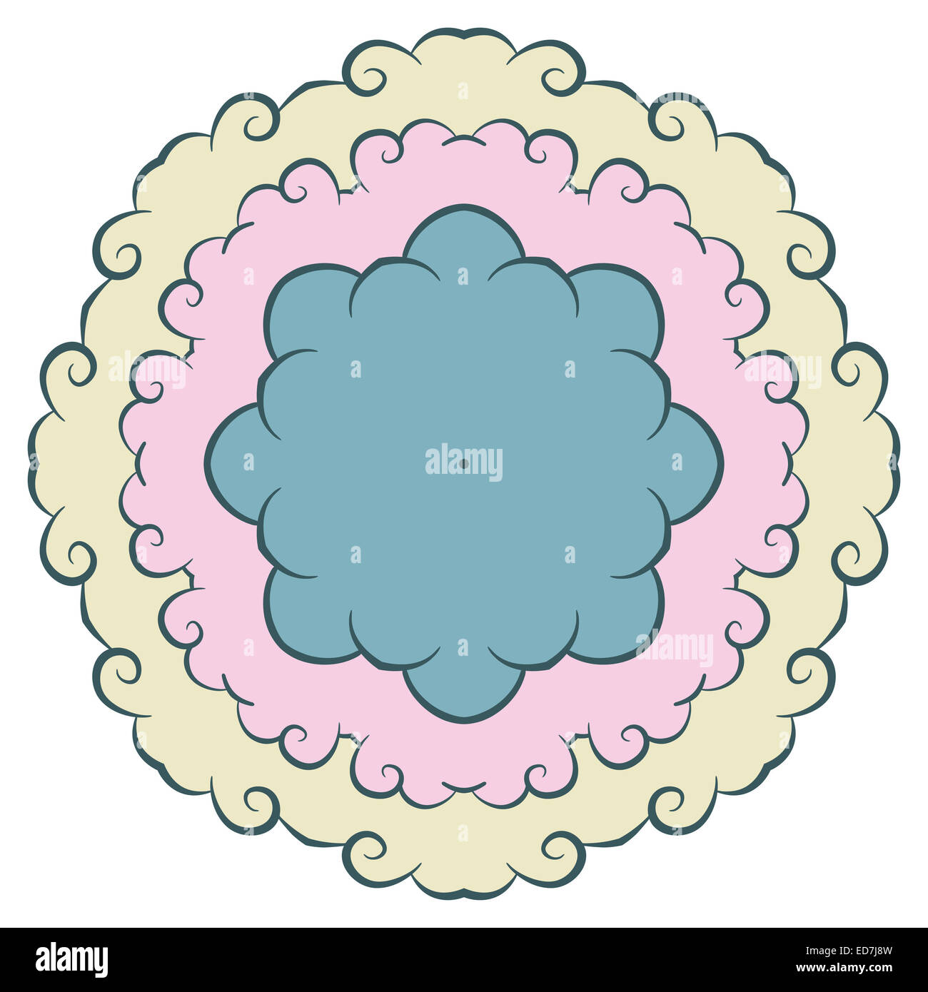 Cloud round ornament Stock Photo - Alamy