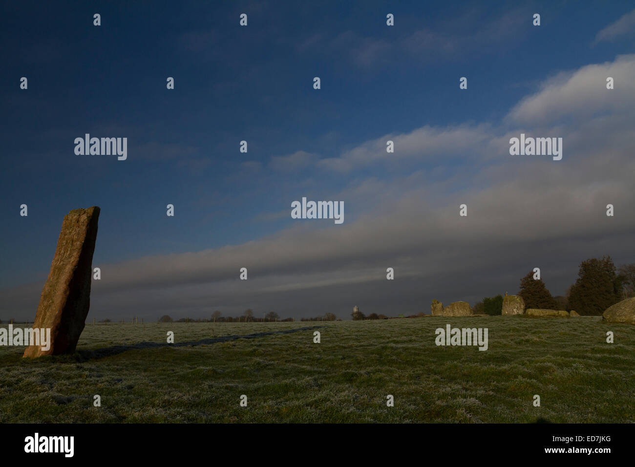 The Bronze Age monolith and stone circle Long Meg and her Daughters on ...