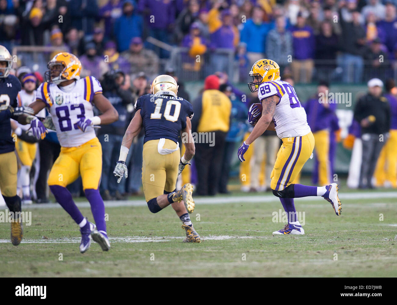 Nashville, Tennessee, USA. 30th Dec, 2014. LSU tight end DeSean Smith ...