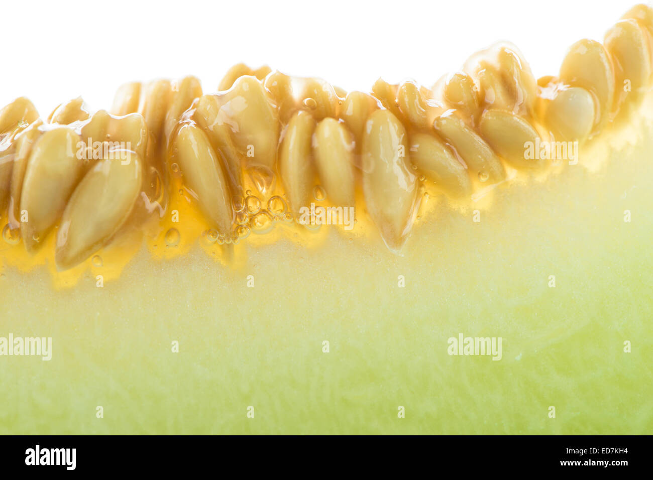 Close up pineapple melon with pips and pulp Stock Photo - Alamy
