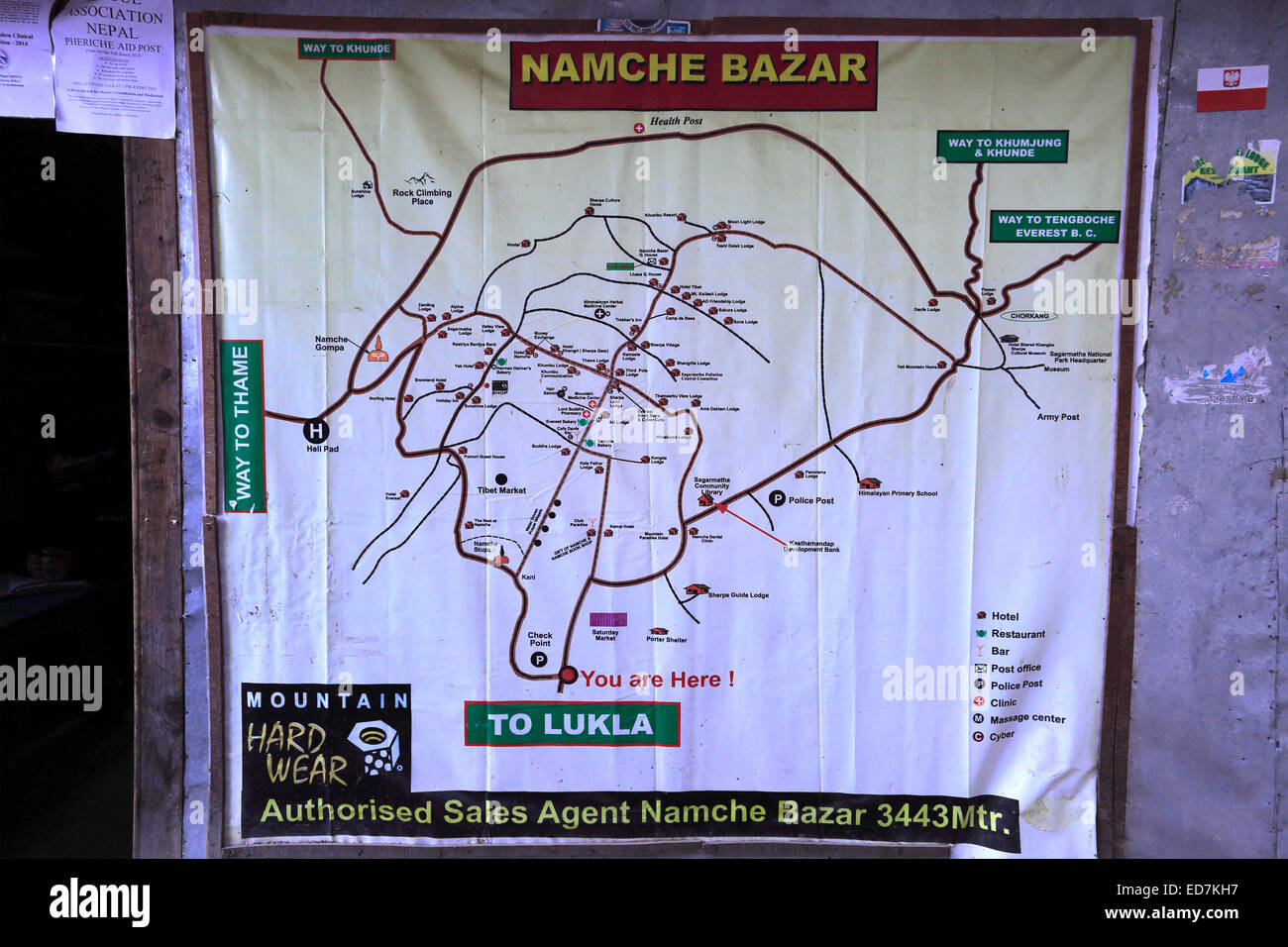 Image of Namche Bazar village on the Everest base camp trek, Solukhumbu ...