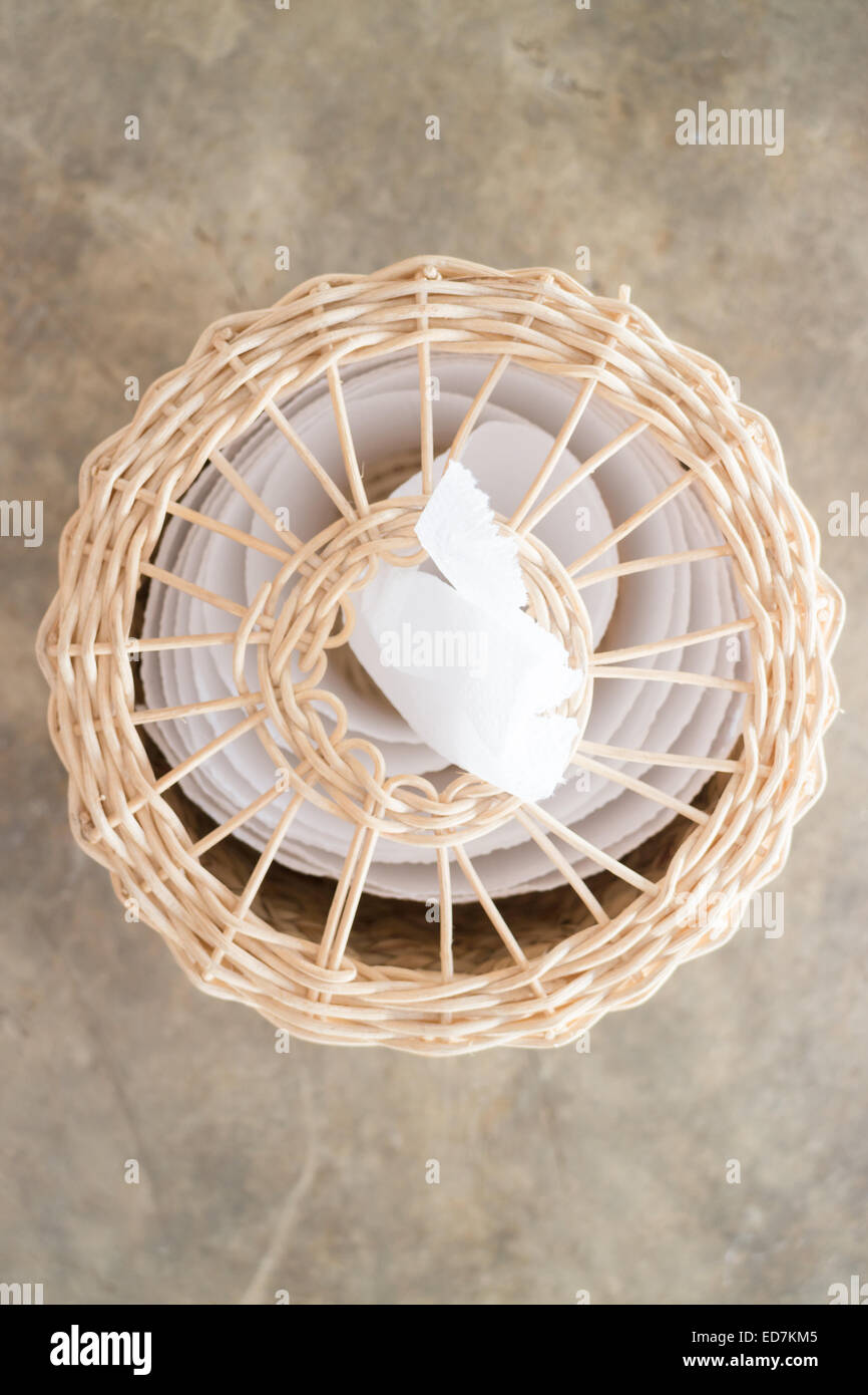 Top view of tissue paper craft box, stock photo Stock Photo - Alamy