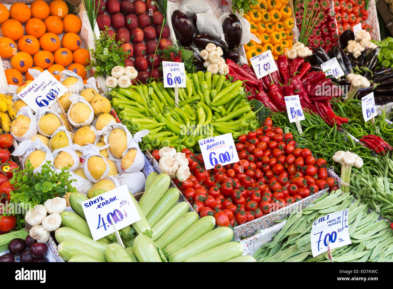 Fruit and vegetables prices hi-res stock photography and images - Alamy