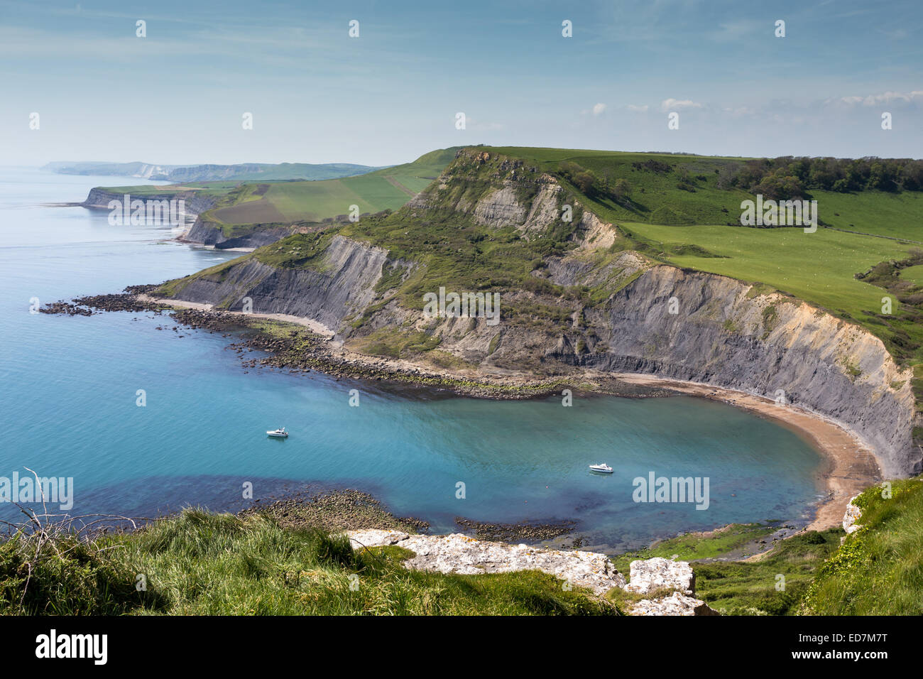 Chapman's Pool on the Purbeck Coast, Dorset UK Summer 2014 Stock Photo ...