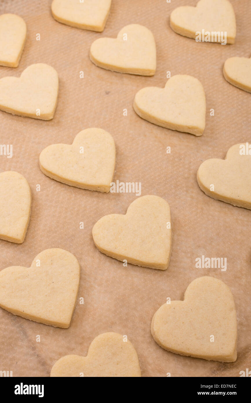 Christmas cookies in heart shape in vertical format Stock Photo - Alamy