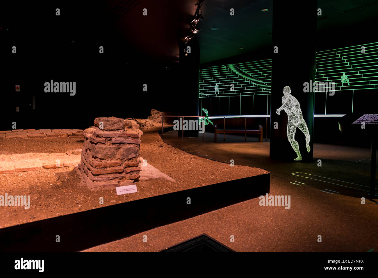 Amphitheater remains display guildhall london uk england hi-res stock ...