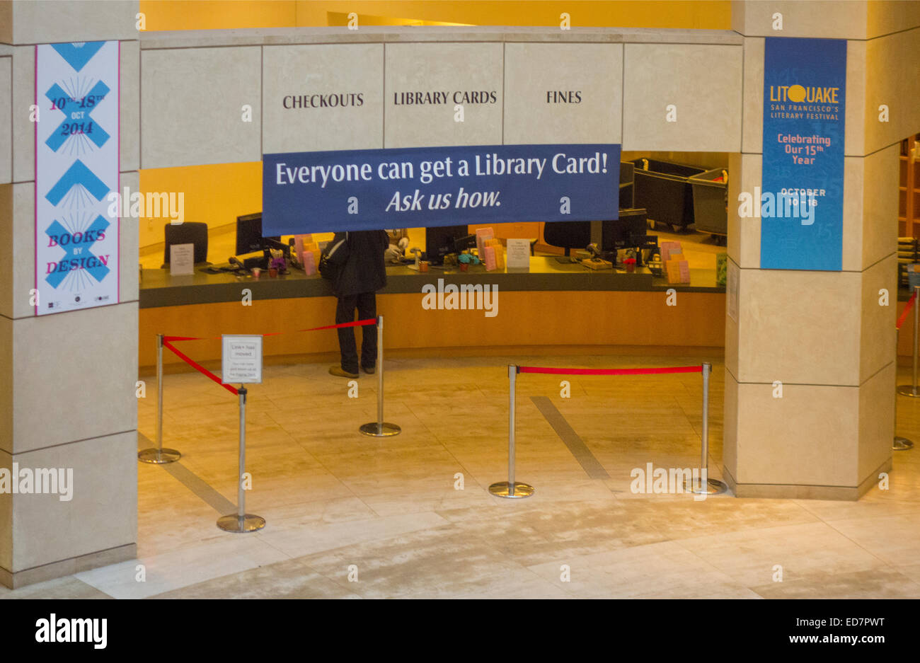 interior of San Francisco public library Stock Photo - Alamy