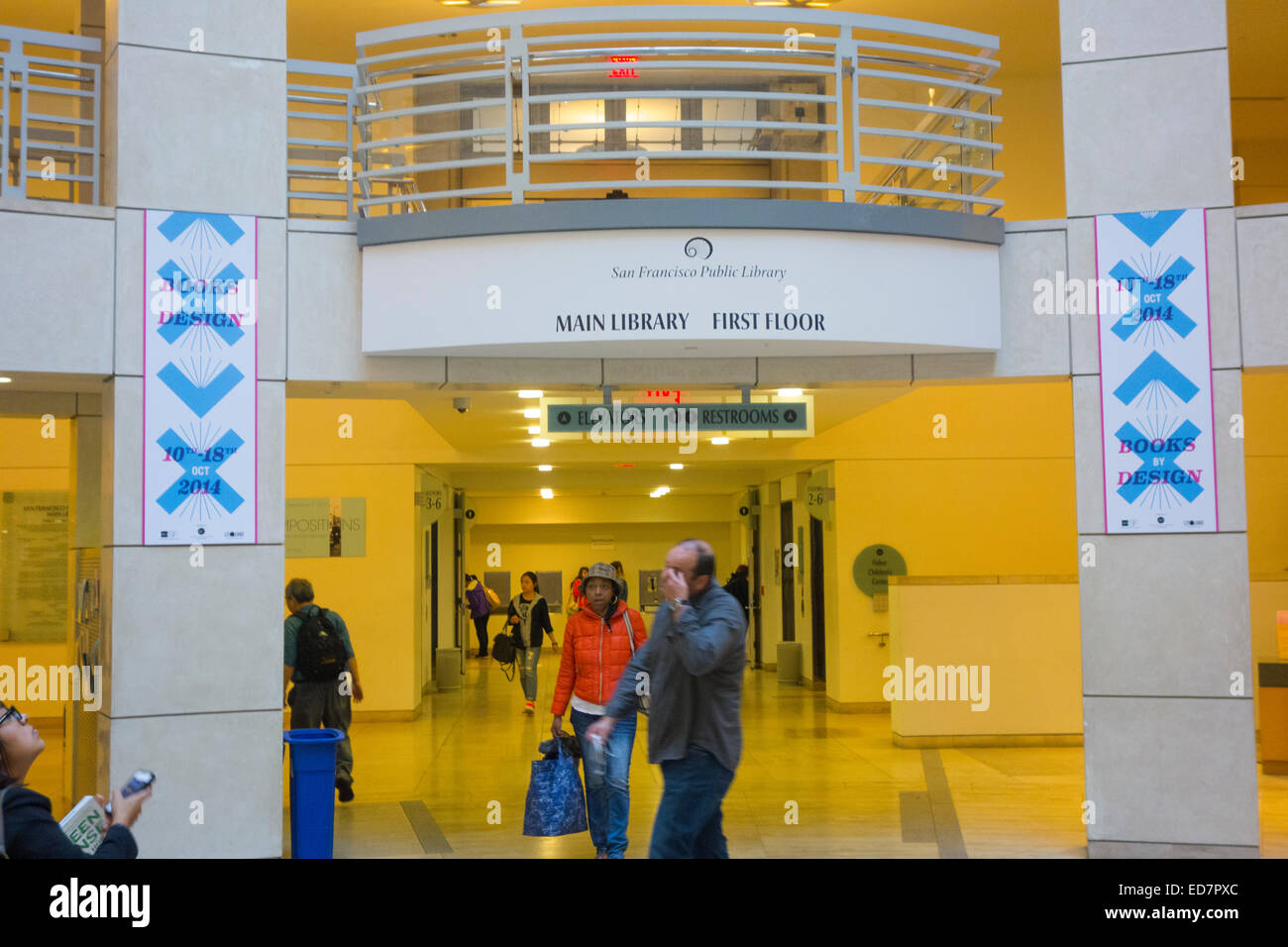 interior of San Francisco public library Stock Photo - Alamy