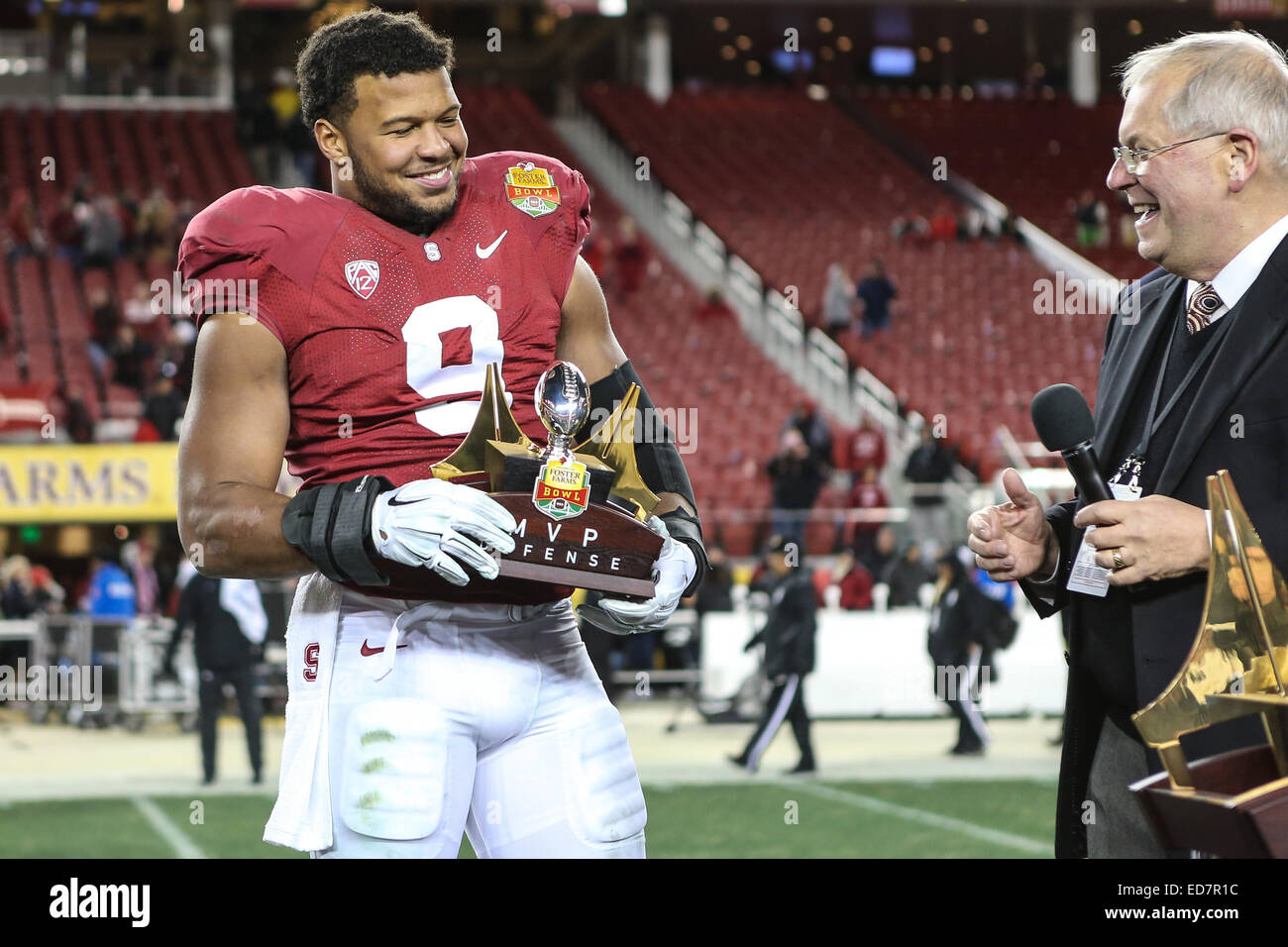 December 30, 2014: Stanford Cardinal linebacker James Vaughters (9 ...