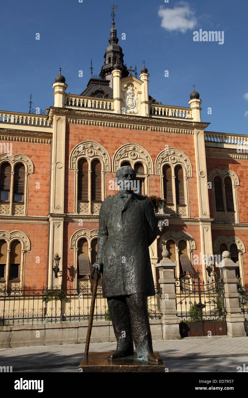 Statue of Jovan Javanovich Zmaj in Novy Sad, Serbia. Zmaj (1833 - 1904 ...