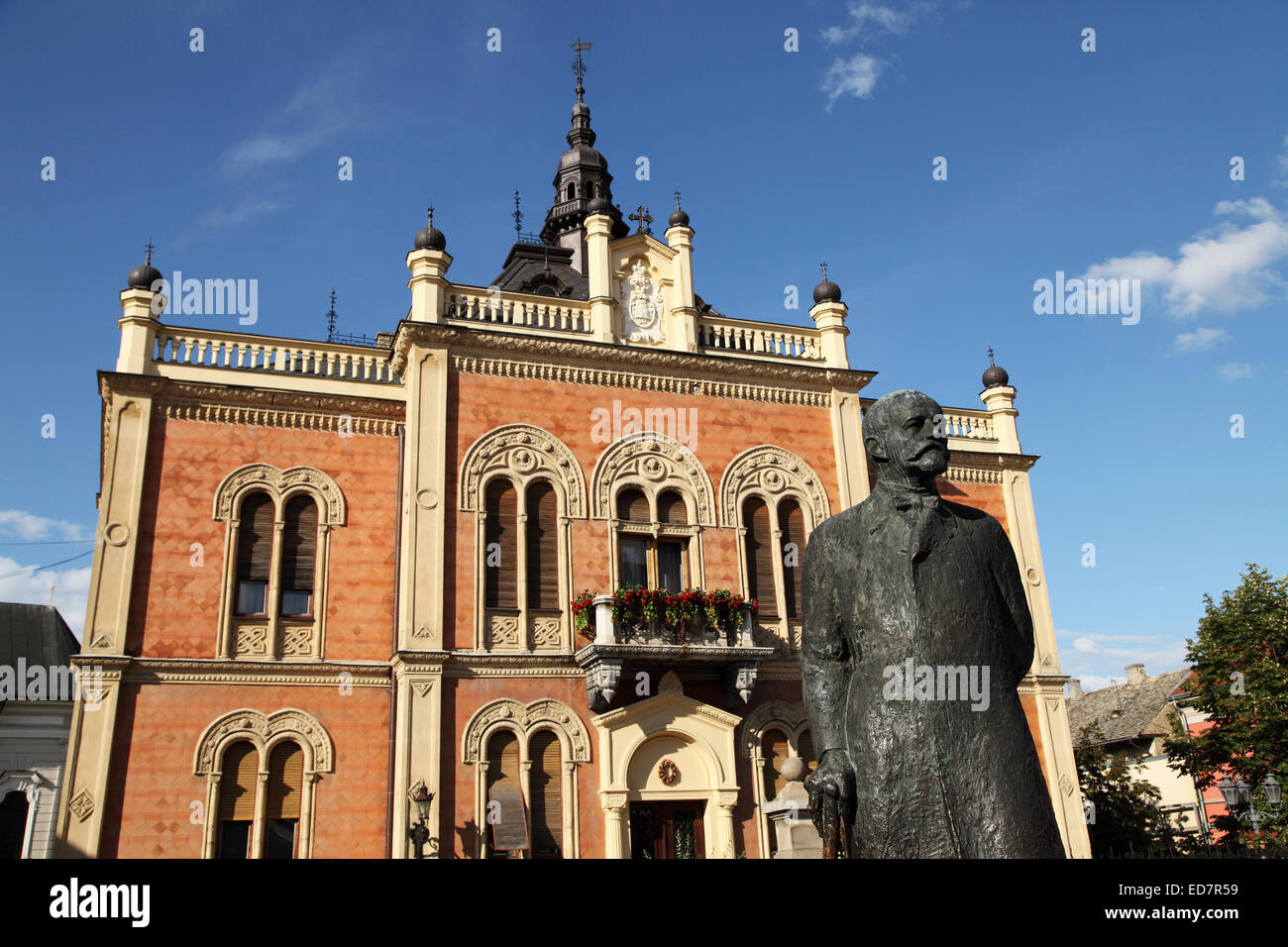 Statue of Jovan Javanovich Zmaj in Novy Sad, Serbia. Zmaj (1833 - 1904 ...