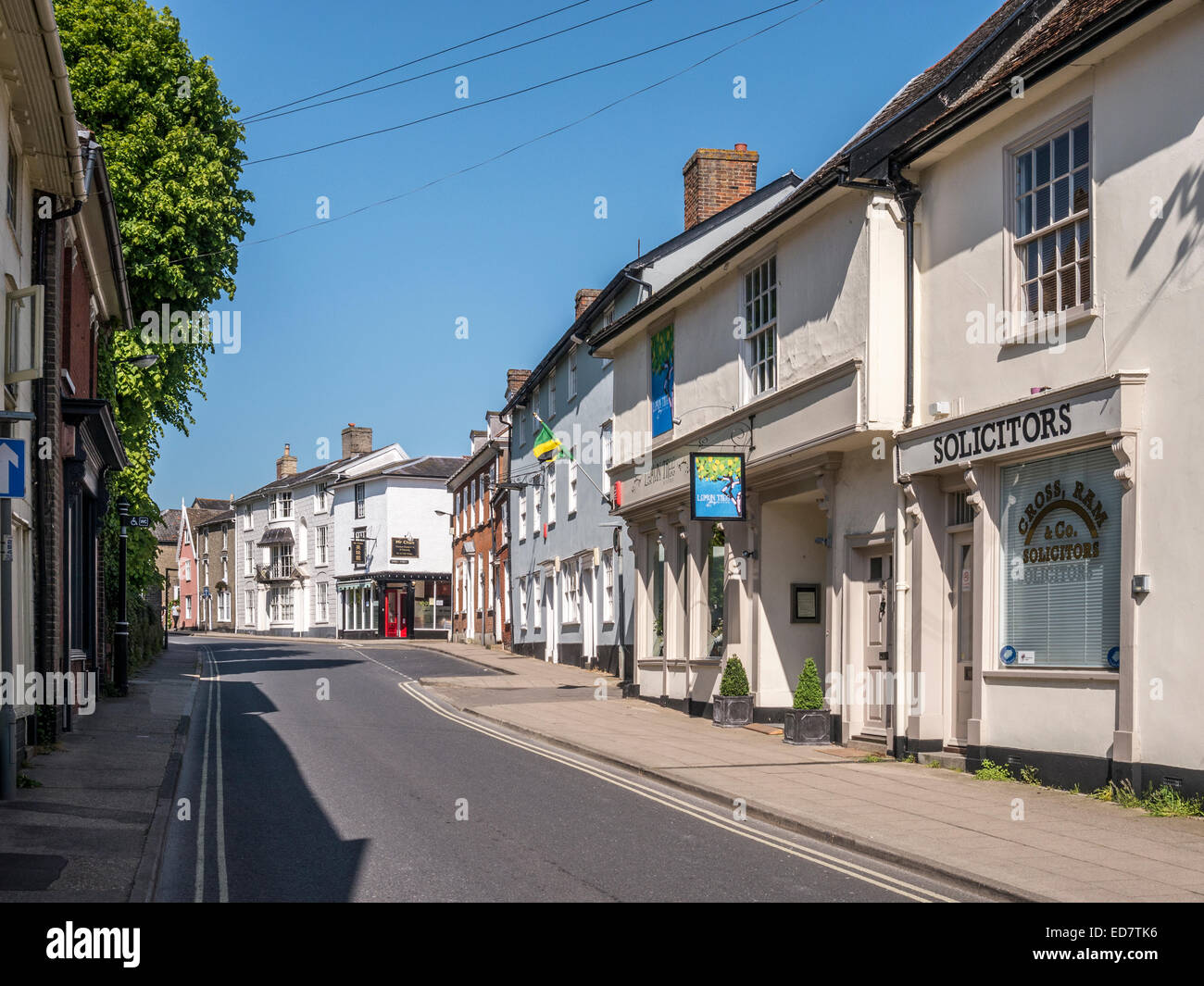 Part of Church Street, Framlingham, Suffolk Stock Photo - Alamy
