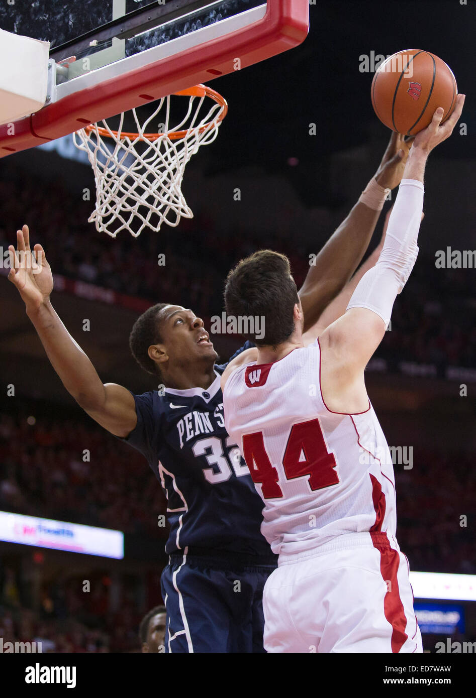 December 31, 2014: Wisconsin Badgers forward Frank Kaminsky #44 is ...