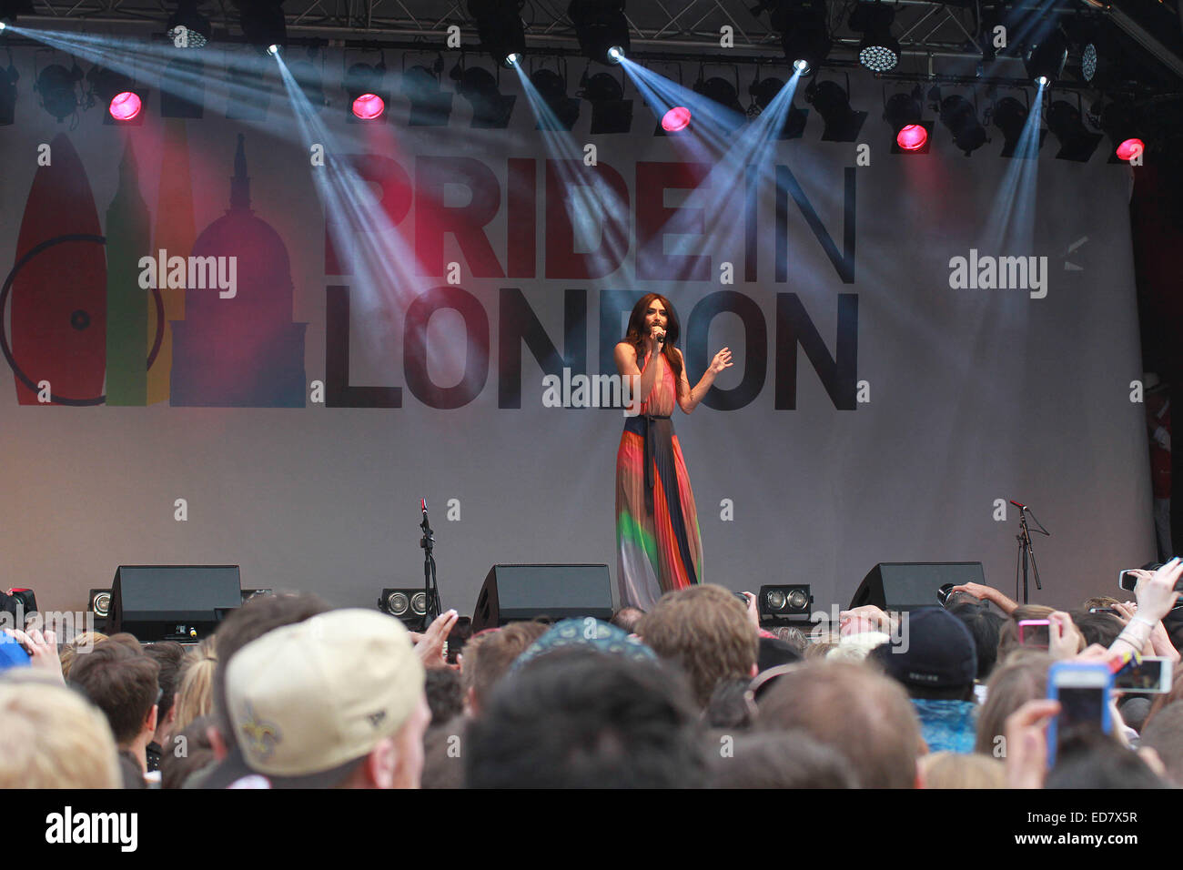 Conchita Wurst performs at Pride in London 2014 Featuring: Conchita ...