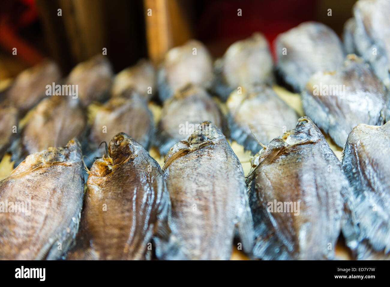 Dried fish at market stall in Saigon Stock Photo - Alamy