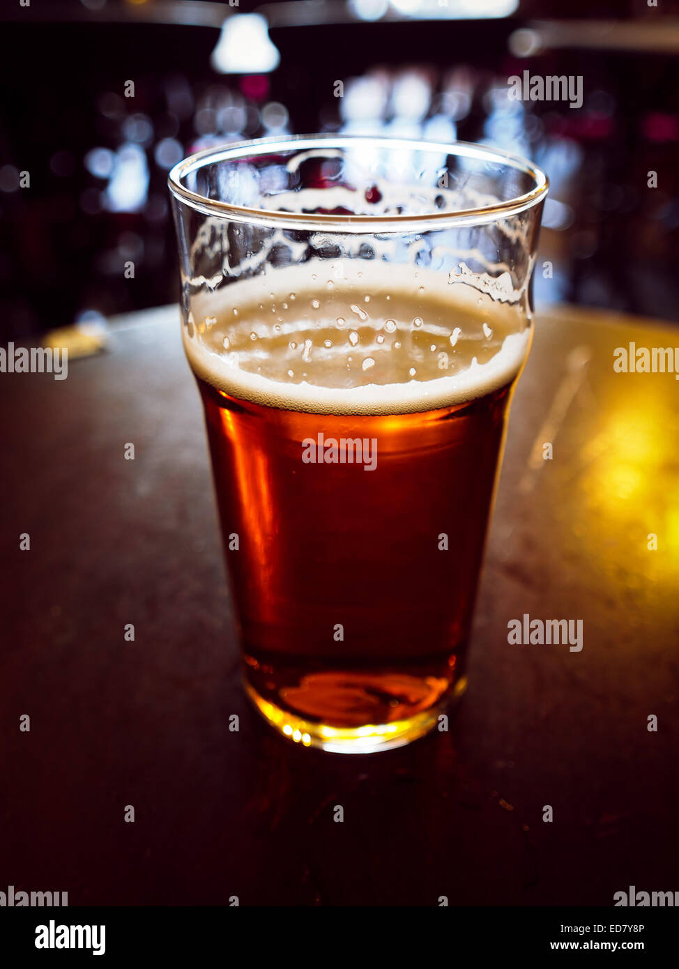 Pint of British bitter ale beer Stock Photo - Alamy