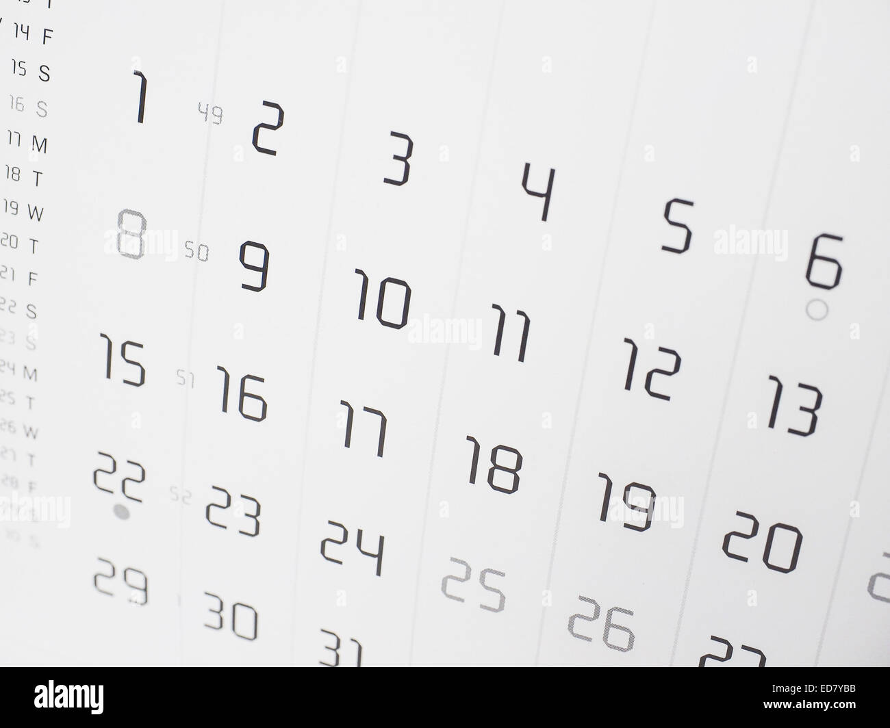 Month calendars hi-res stock photography and images - Alamy