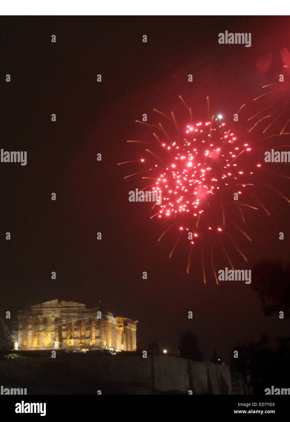 Athens fireworks hi-res stock photography and images - Alamy