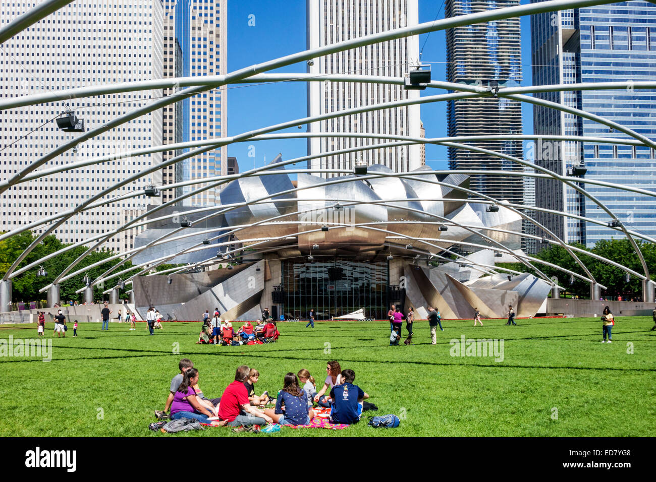 Chicago Illinois,Loop,Millennium Park,Jay Pritzker Music Pavilion ...