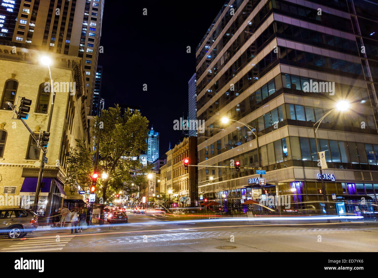 Chicago Night Street High Resolution Stock Photography and Images - Alamy