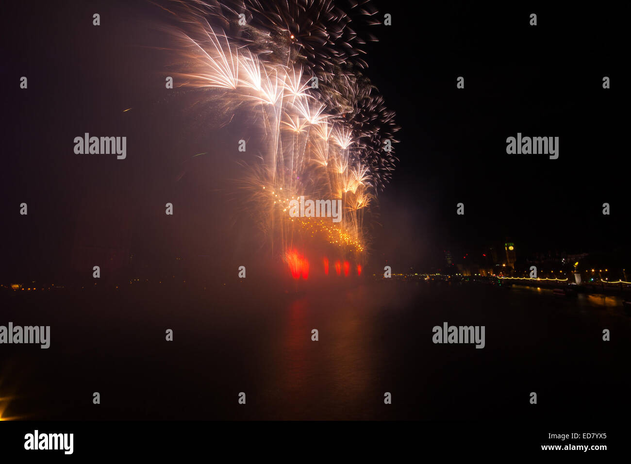 Westminster, London, January 1st 2015. 100,000 ticket-holders crowd ...