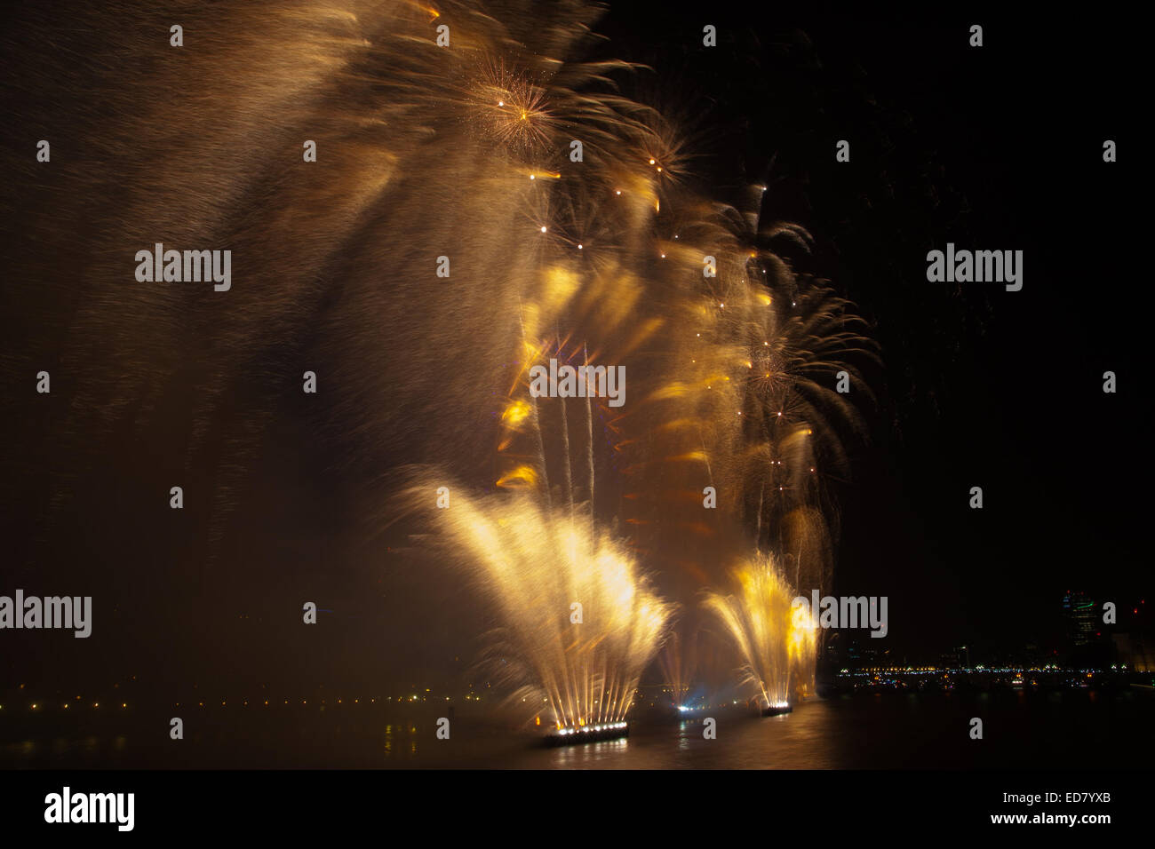 Westminster, London, January 1st 2015. 100,000 ticket-holders crowd ...