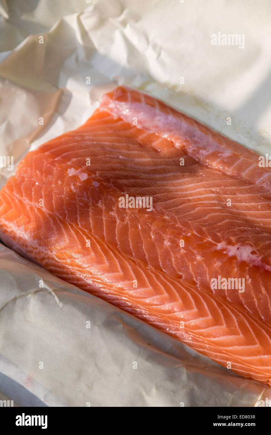 Farmed salmon fillet hi-res stock photography and images - Alamy
