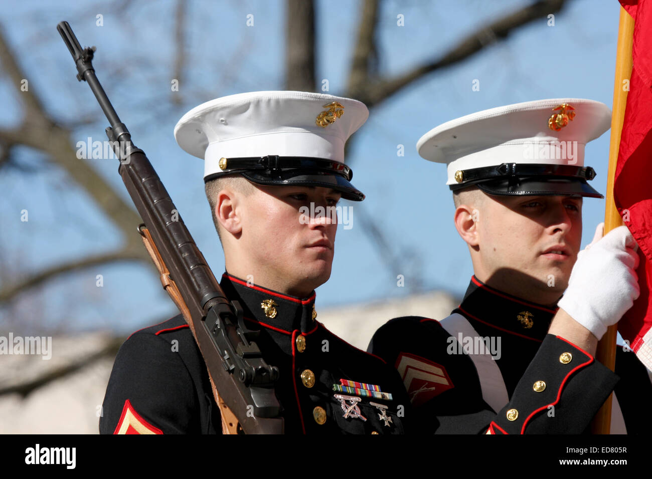 Marine corp honor guard hi-res stock photography and images - Alamy