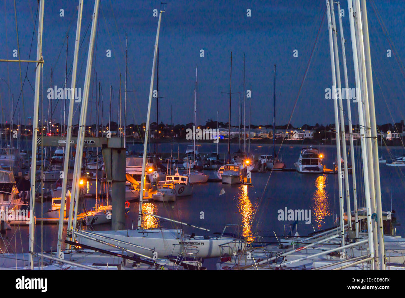 Sandingham yacht marina on sea Stock Photo - Alamy