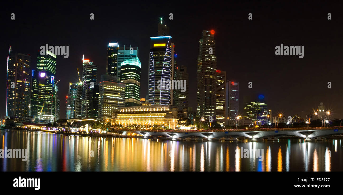 panoramic view of cityscape skyscraper in Singapore Stock Photo - Alamy