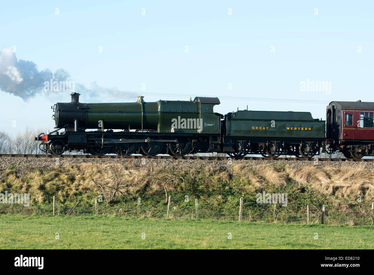 Steam locomotive in reverse on the Gloucestershire and Warwickshire ...