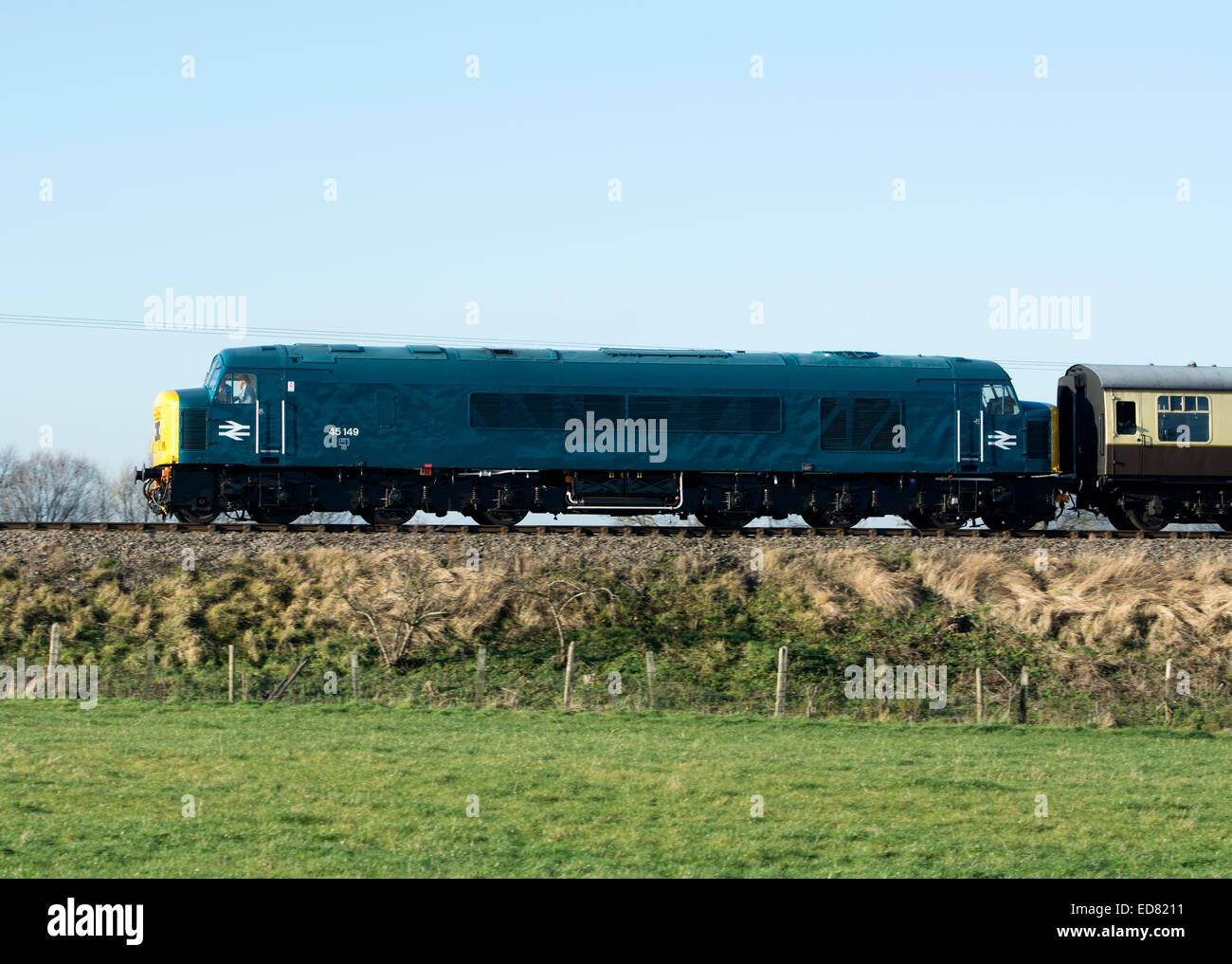Class 45 diesel locomotive on the Gloucestershire and Warwickshire ...