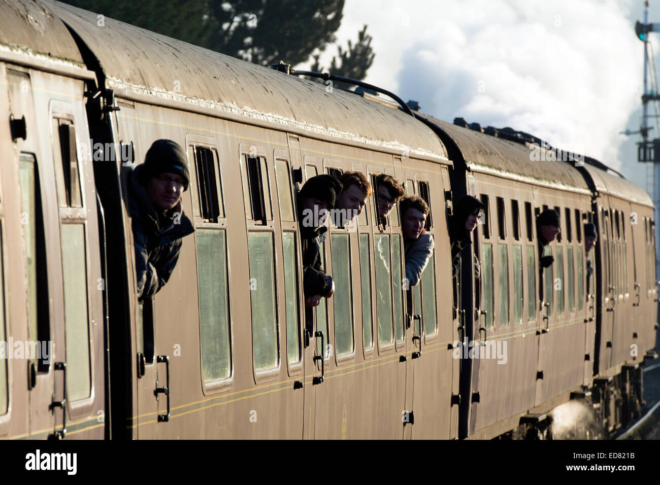 Heads sticking out of carriage windows on the Gloucestershire and ...