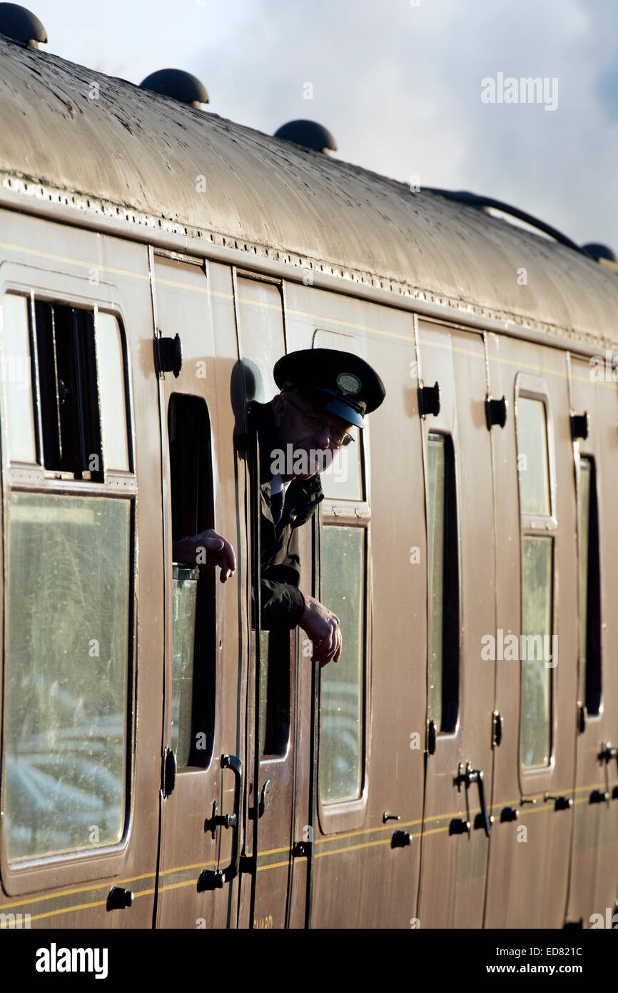 Head sticking out of carriage window on the Gloucestershire and ...