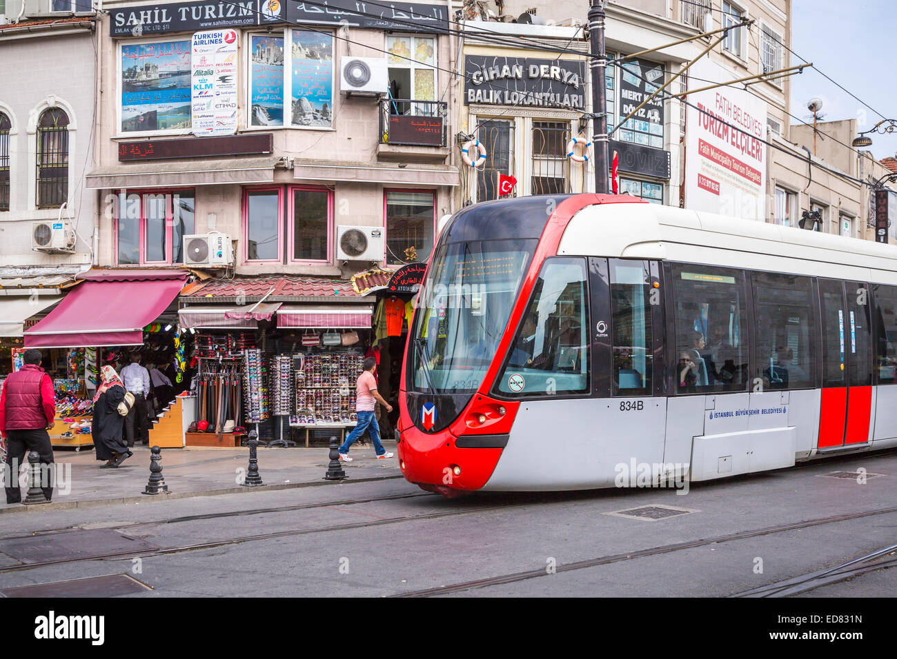 Red tram istanbul hi-res stock photography and images - Alamy
