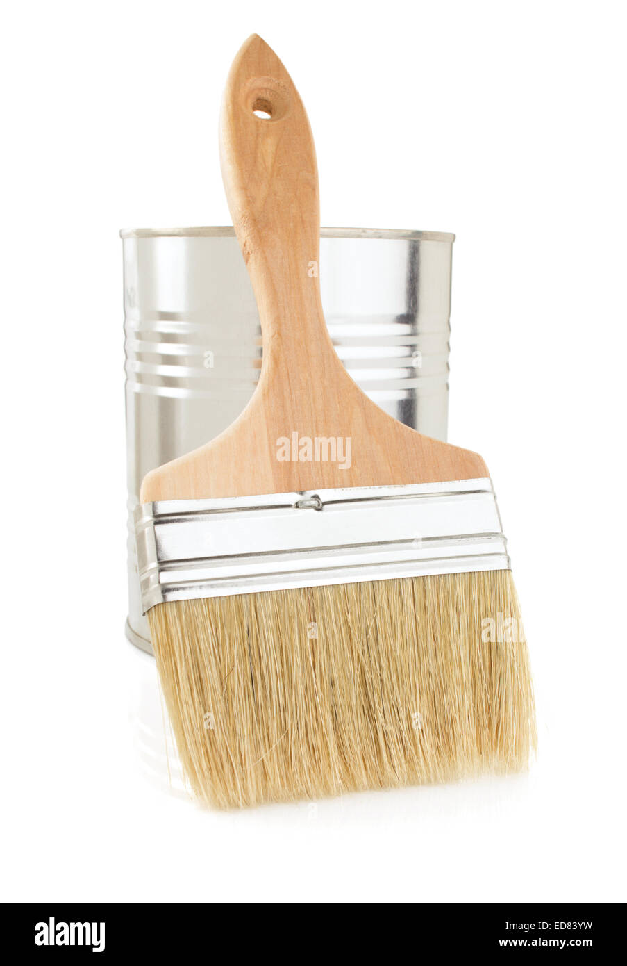 paint bucket and paintbrush isolated on white background Stock Photo ...
