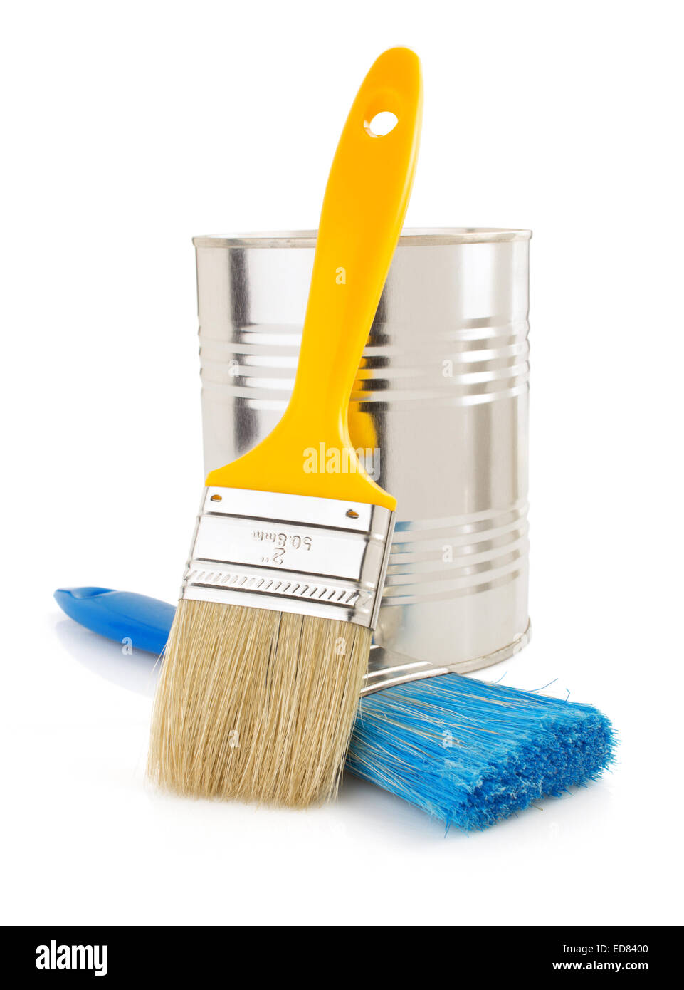 paint bucket and paintbrush isolated on white background Stock Photo ...